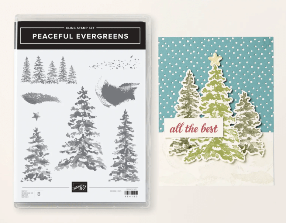 Peaceful Evergreens Card | Zindorf Stamps